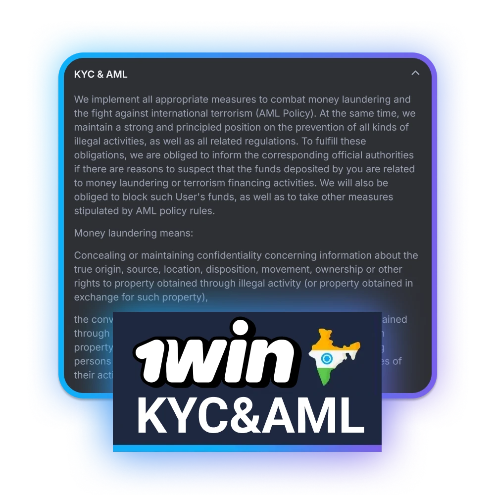 1Win KYC & AML — Secure & Transparent Verification